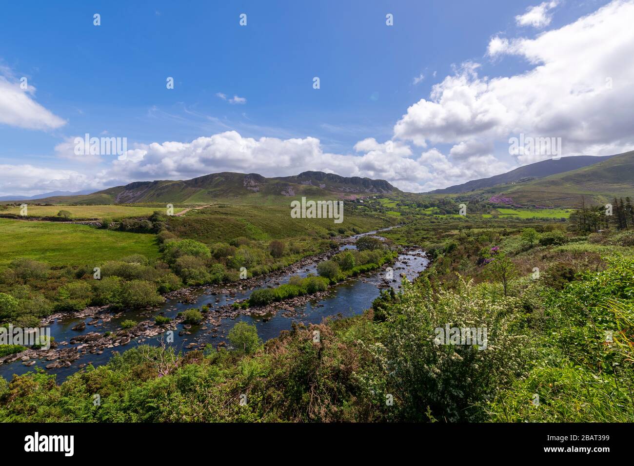 View of nature in county Kilkeehagh, Ring of Kerry, Ireland Stock Photo ...