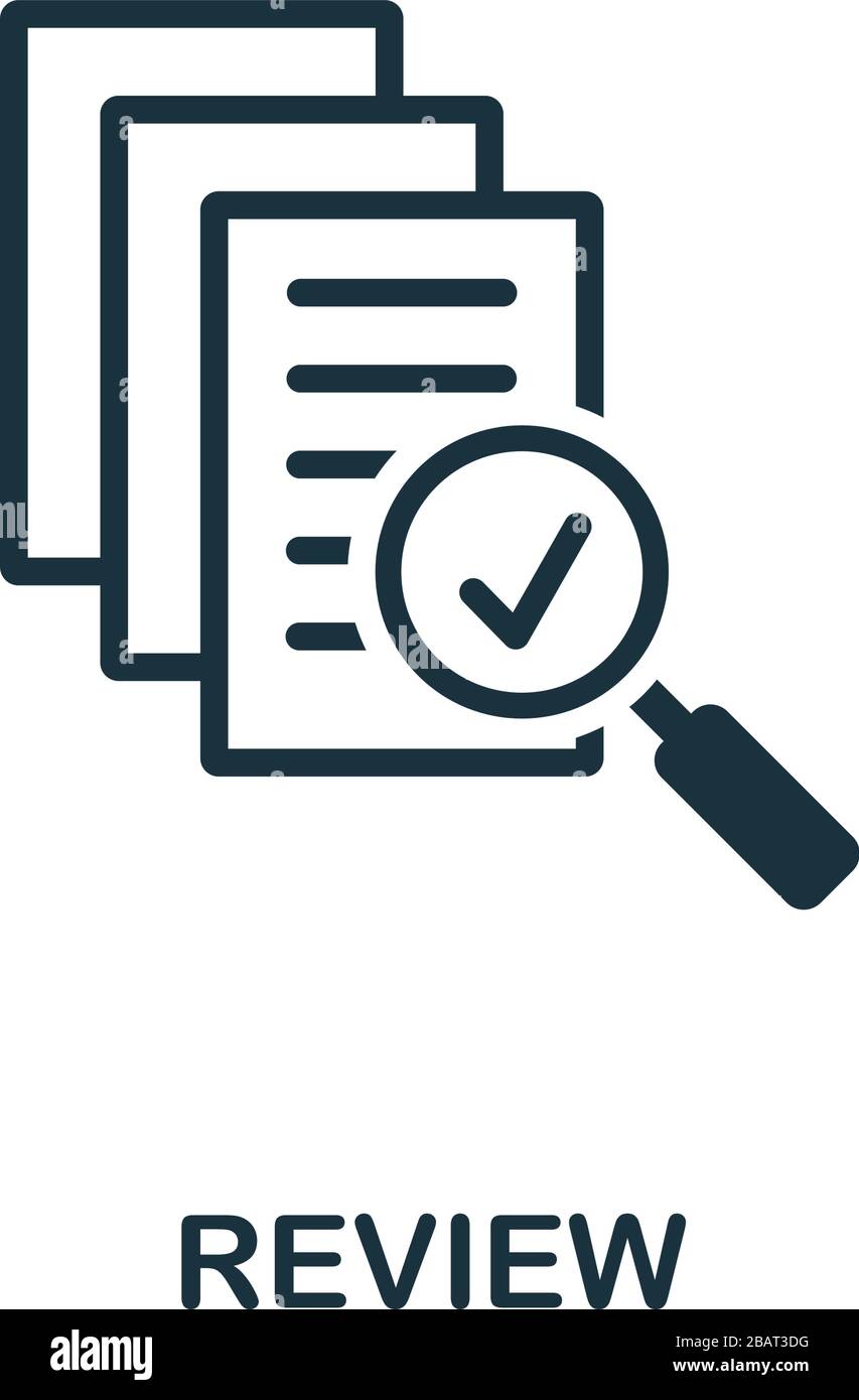 Review icon. Simple element from audit collection. Filled Review icon ...