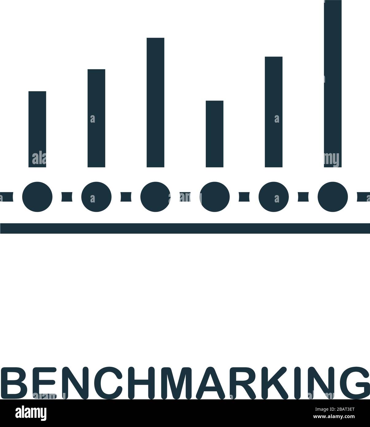 Benchmarking icon. Simple element from business intelligence collection. Filled Benchmarking ...