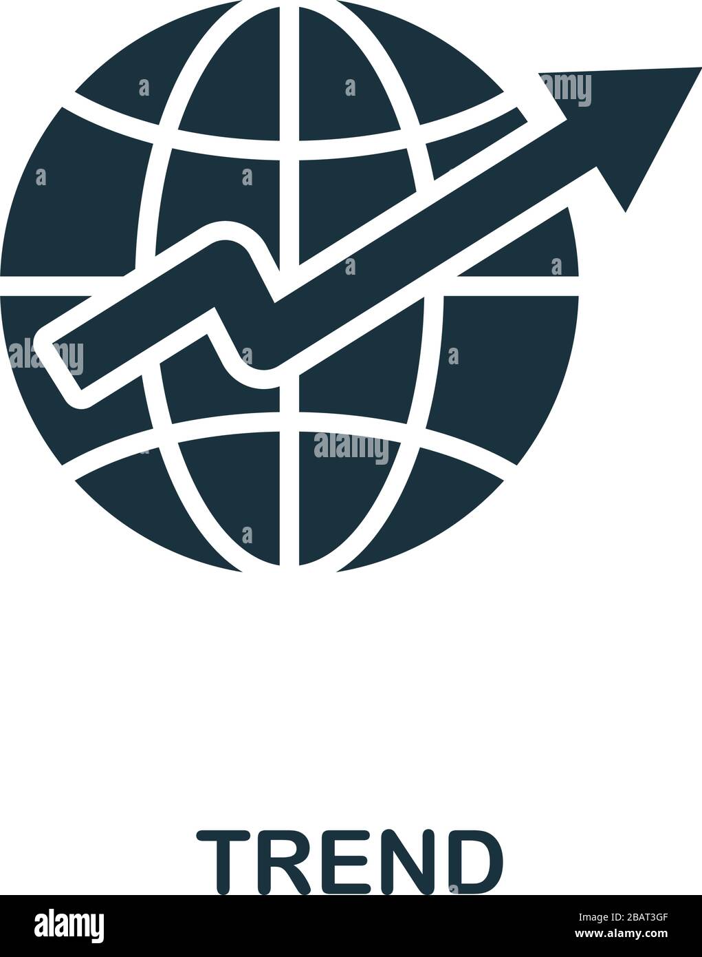 Trend icon. Simple element from business intelligence collection ...