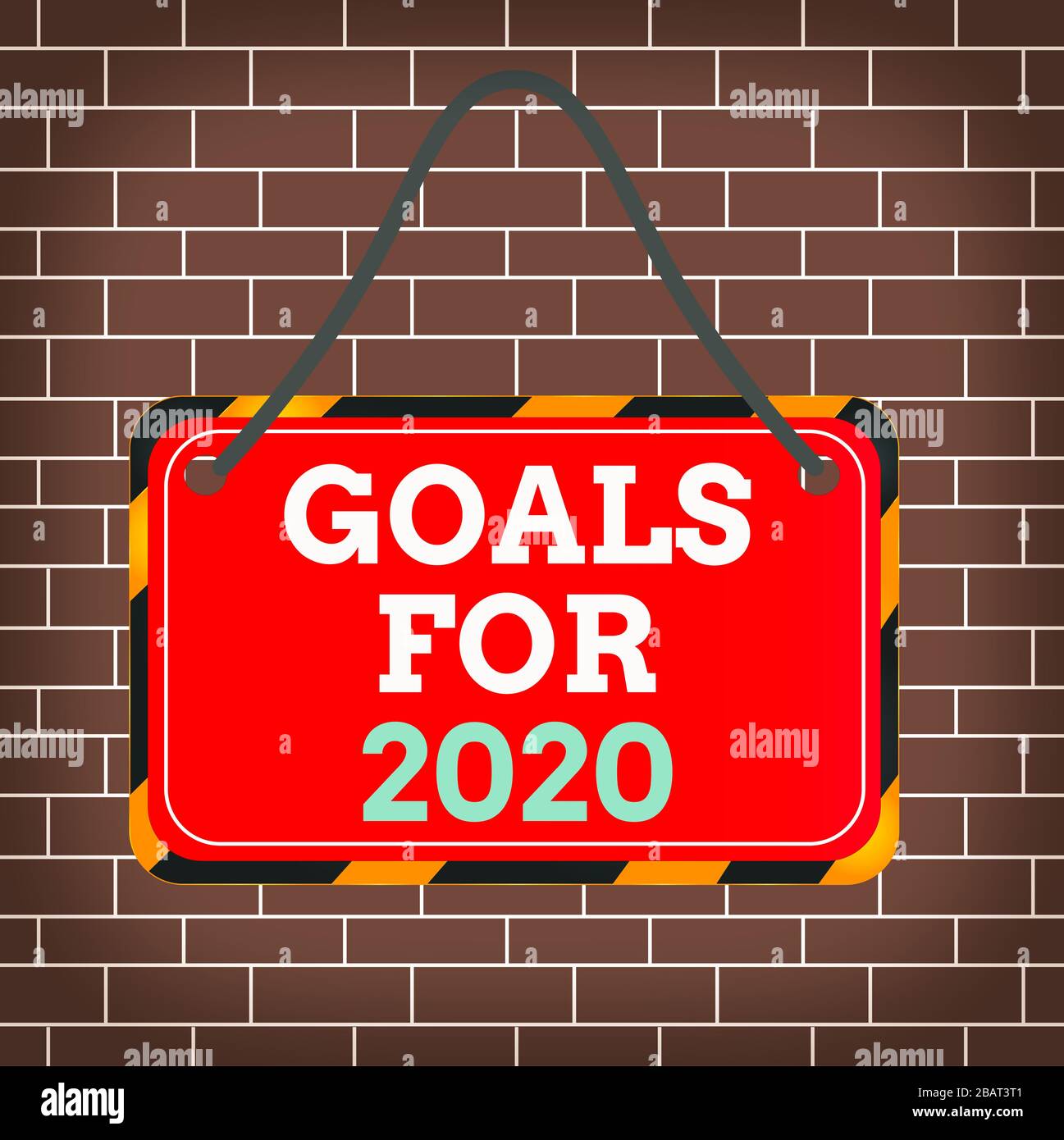 Text sign showing Goals For 2020. Business photo showcasing object of ...