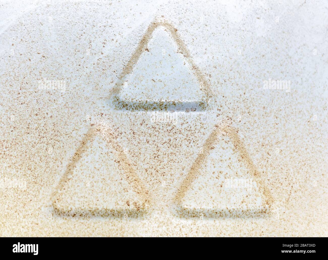Delta logo consisting of three triangles Stock Photo - Alamy