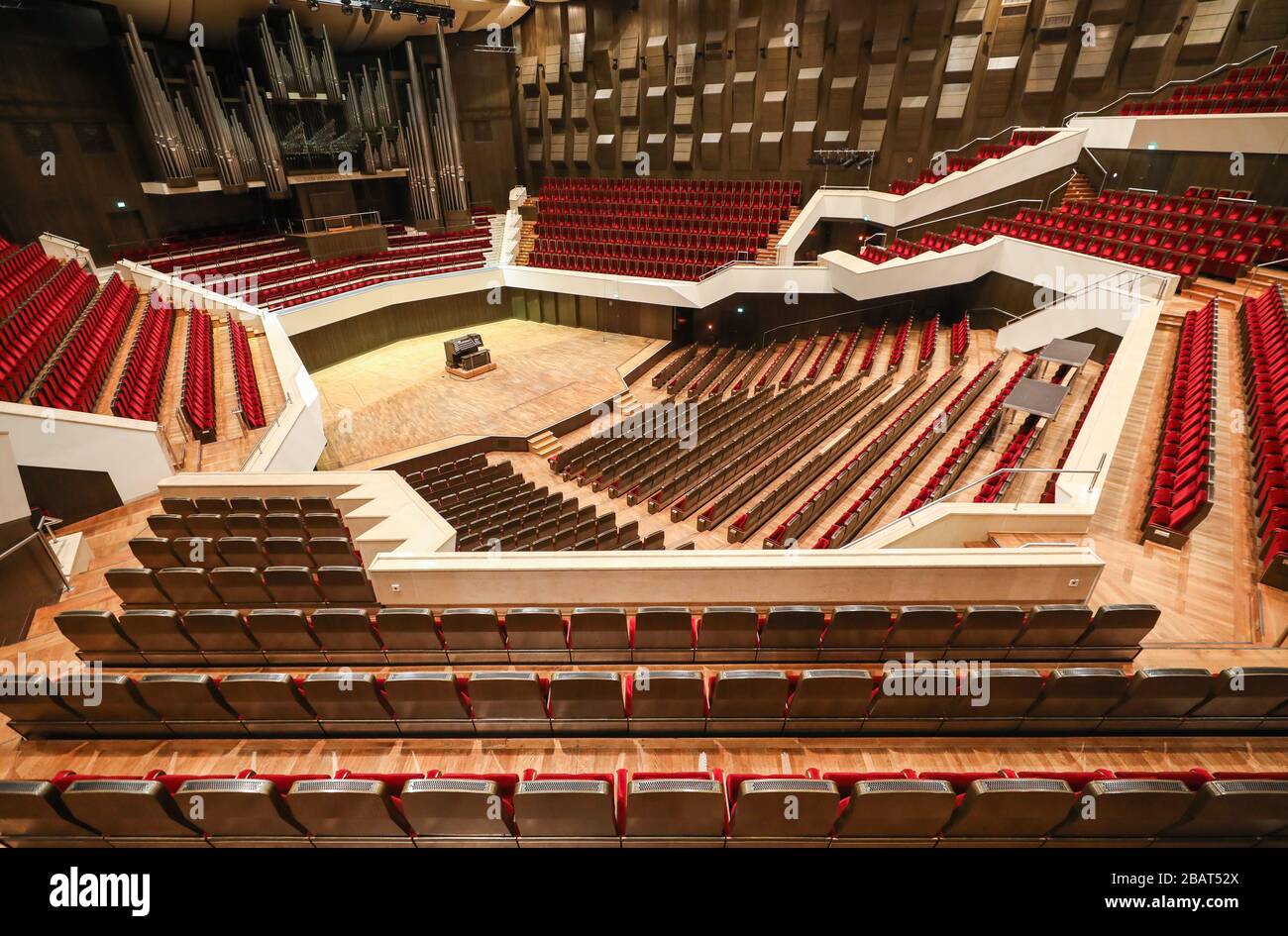 Leipzig, Germany. 27th Mar, 2020. View of the seats in the empty Great ...