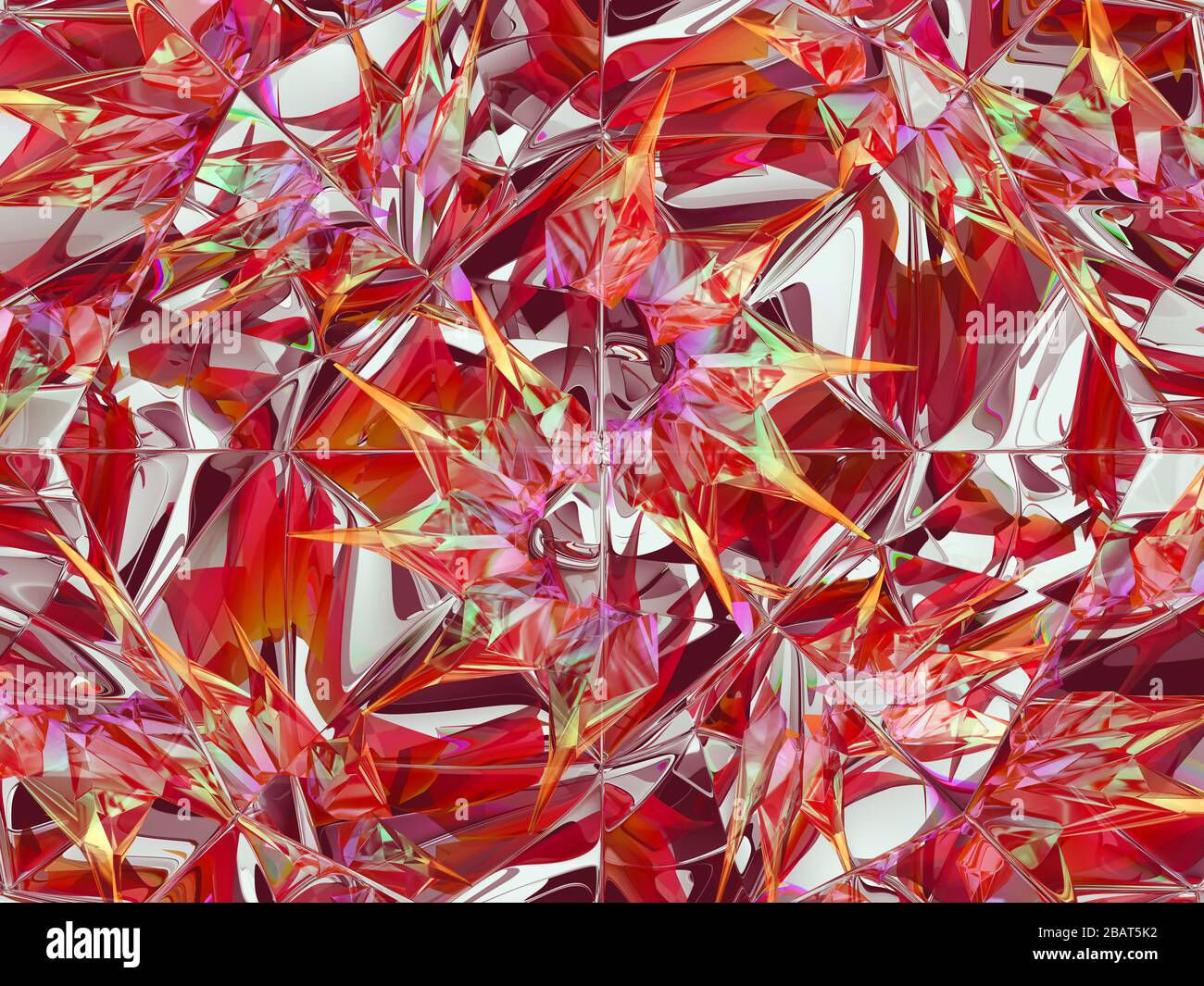 red abstract texture pattern and kaleidoscope. 3d render, 3d ...