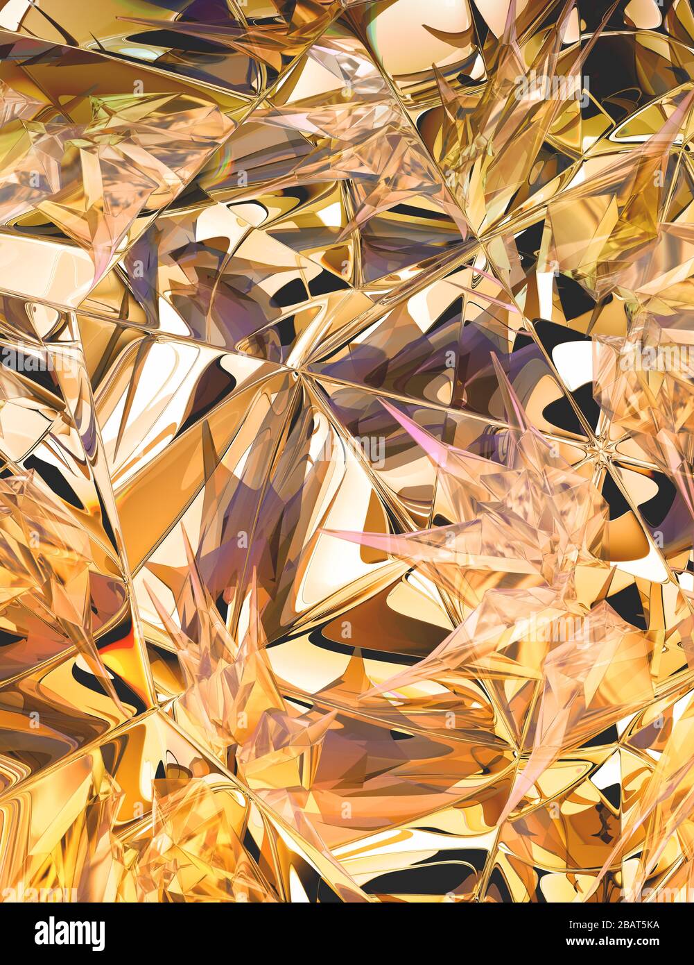 diamond structure extreme closeup and kaleidoscope. 3d render, 3d ...