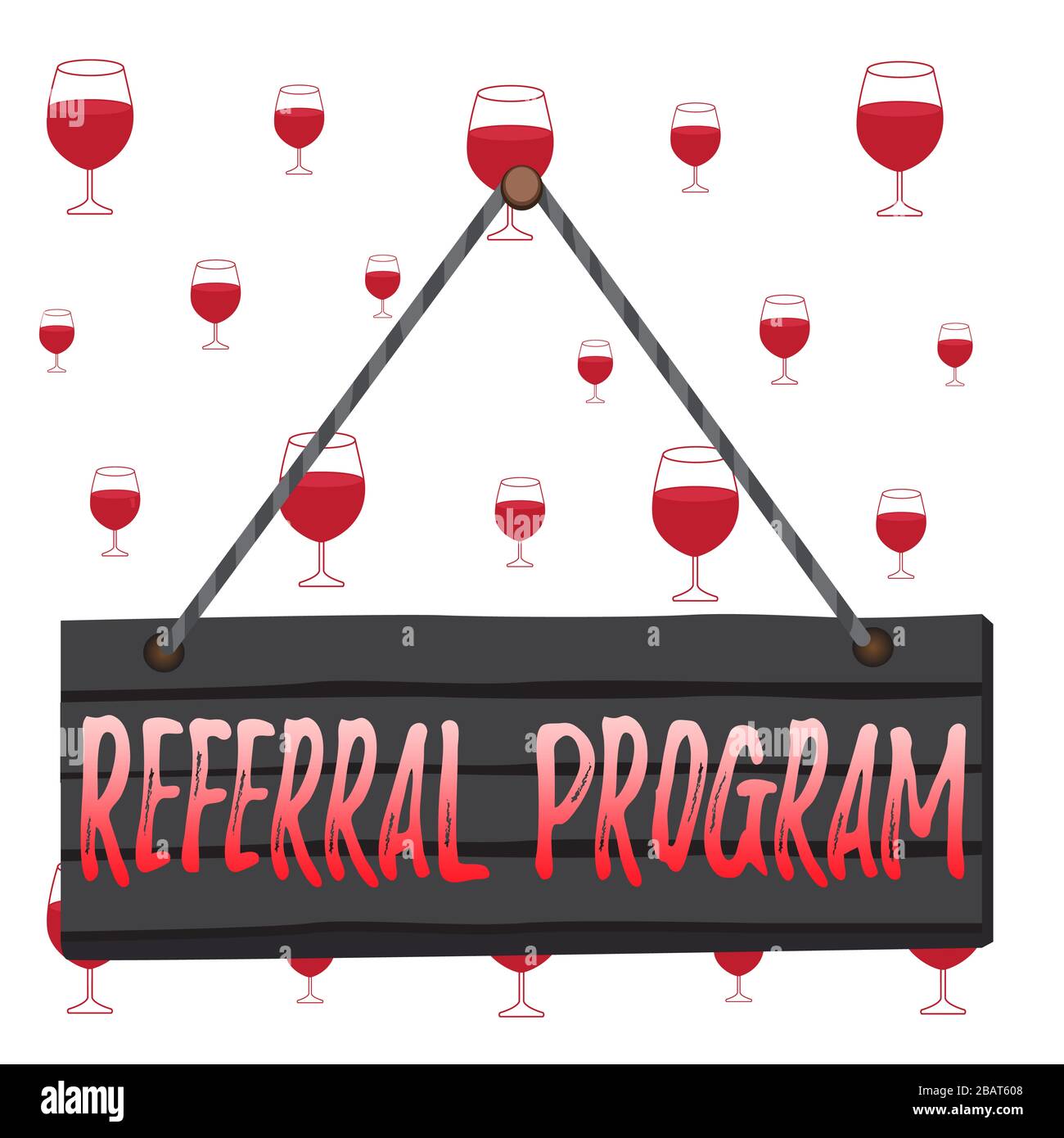 Text sign showing Referral Program. Business photo showcasing employees ...