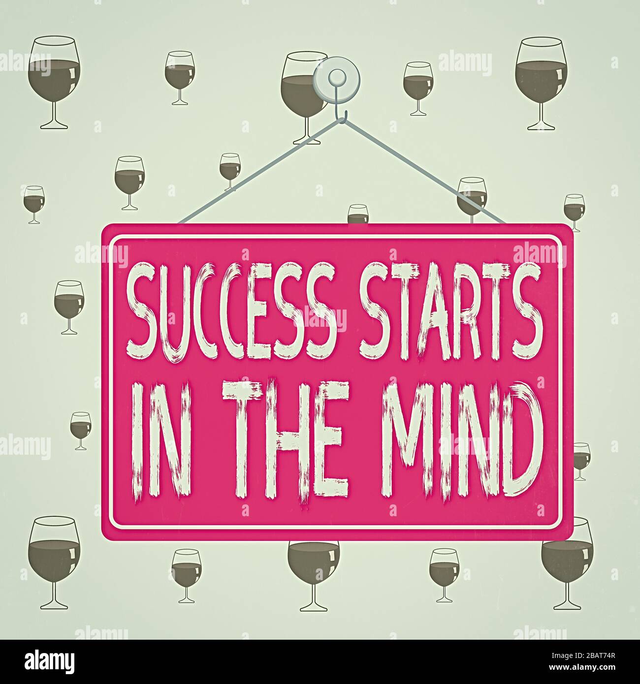 Text sign showing Success Starts In The Mind. Business photo text set ...