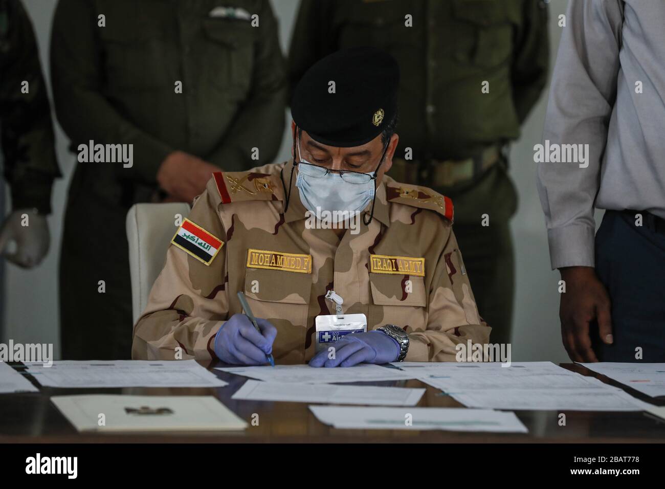 Kirkuk, Iraq. 29th Mar, 2020. Iraq's Staff Major General Mohammad ...