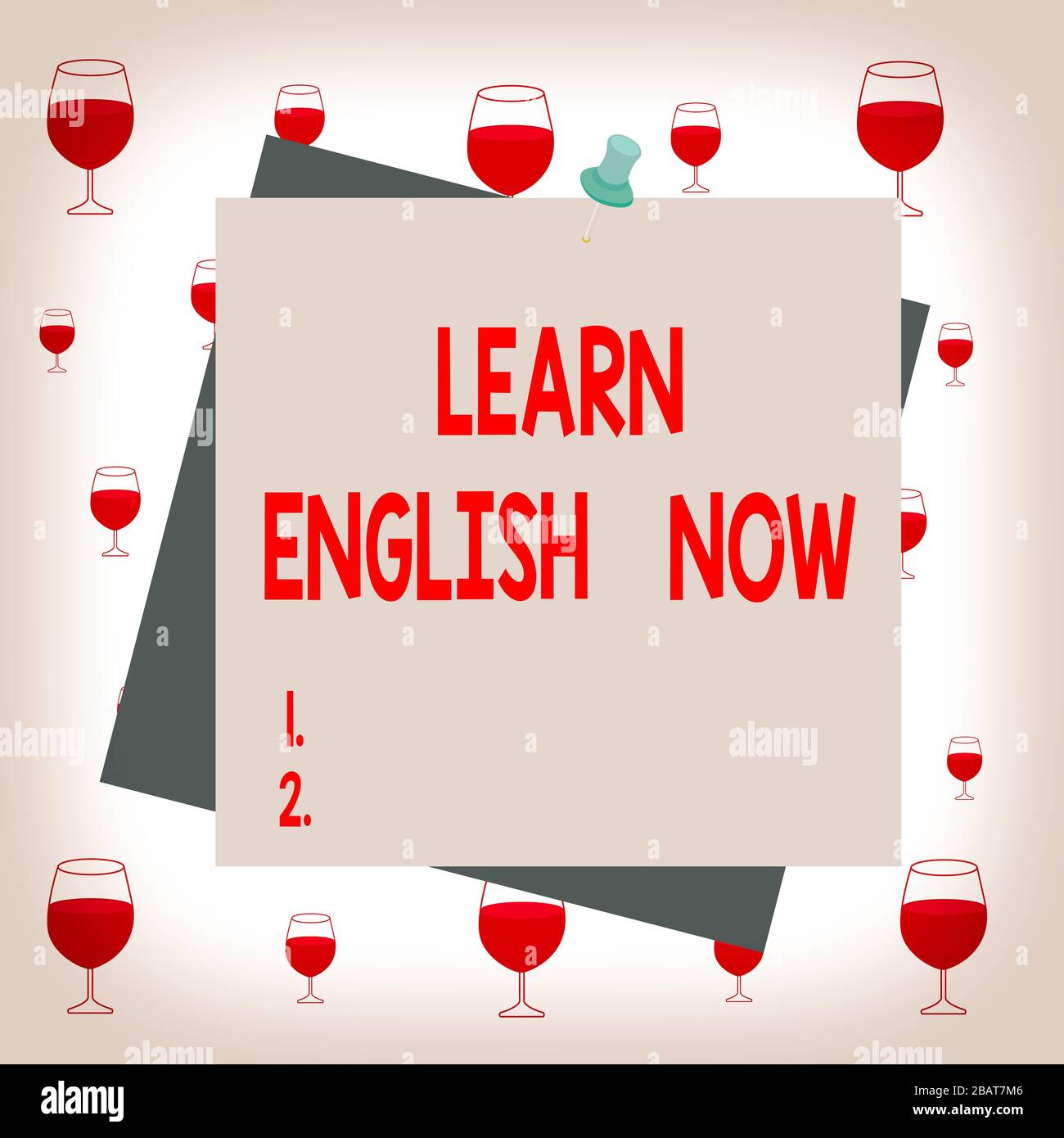 Text sign showing Learn English Now. Business photo showcasing gain or ...