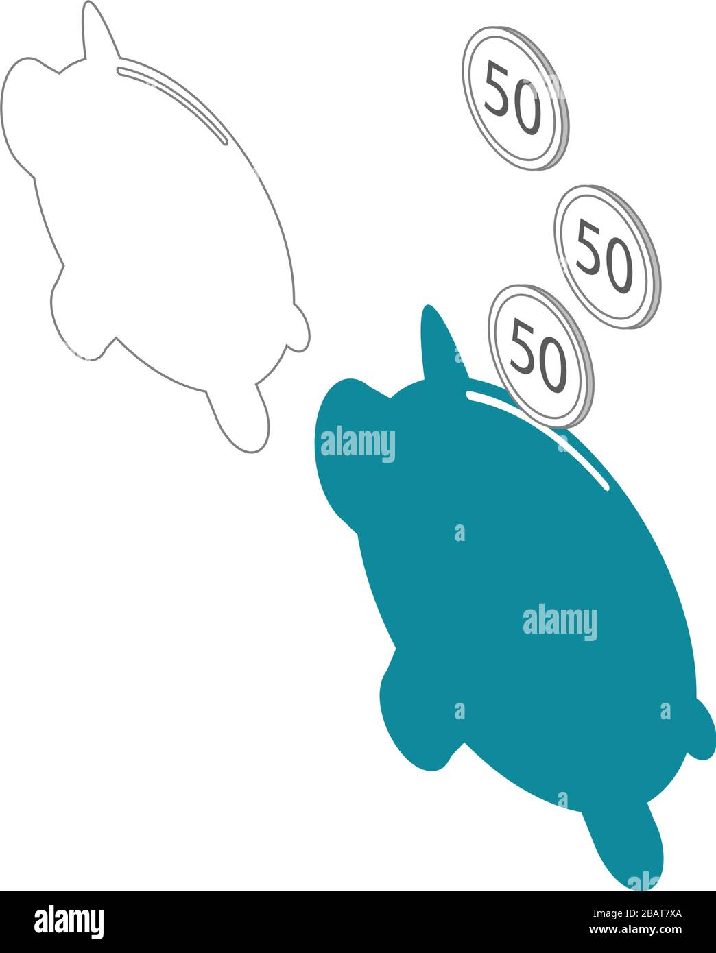 Cartoon moneybox coins Stock Vector Images - Alamy