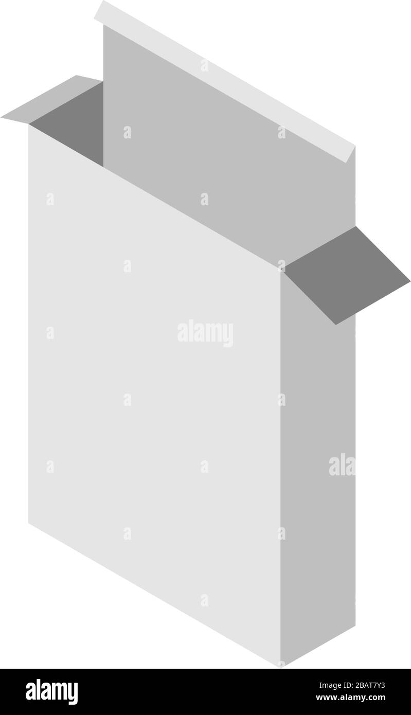 Realistic box 3d vector Black and White Stock Photos & Images - Alamy