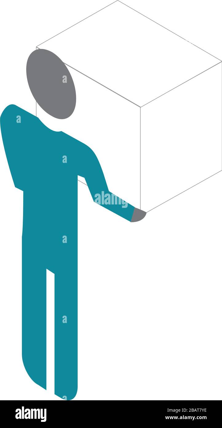 3D vector of man holding a package Stock Vector Image & Art - Alamy