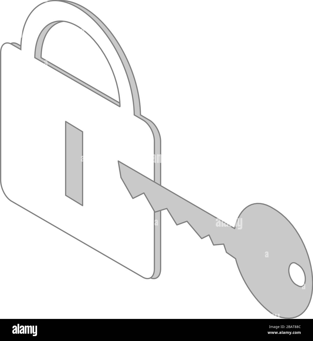 3D vector of key and lock Stock Vector Image & Art - Alamy