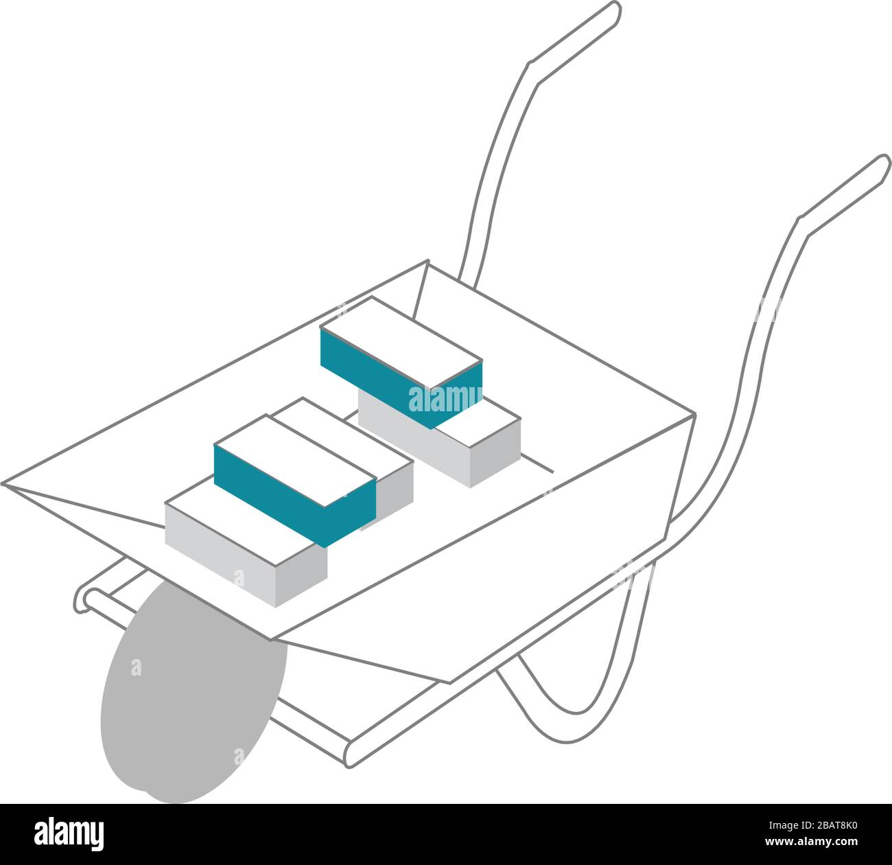 Wheelbarrow tool rural agriculture Cut Out Stock Images & Pictures - Alamy