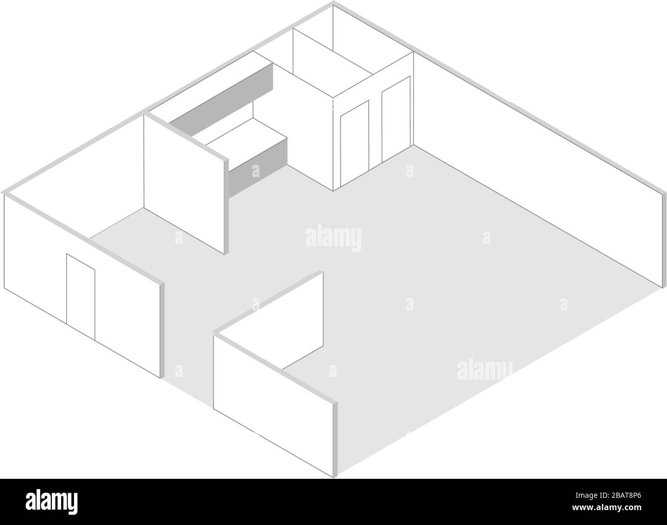 3d floor plan top view Stock Vector Images - Alamy