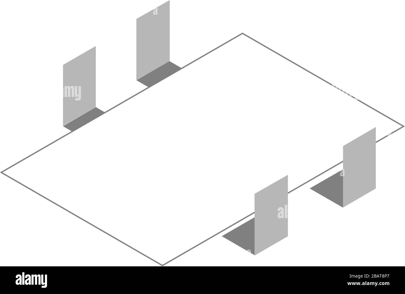 Table and chairs top view Stock Vector Images - Alamy