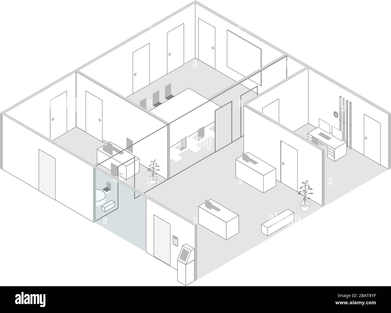 Floor plan 3d Stock Vector Images - Alamy