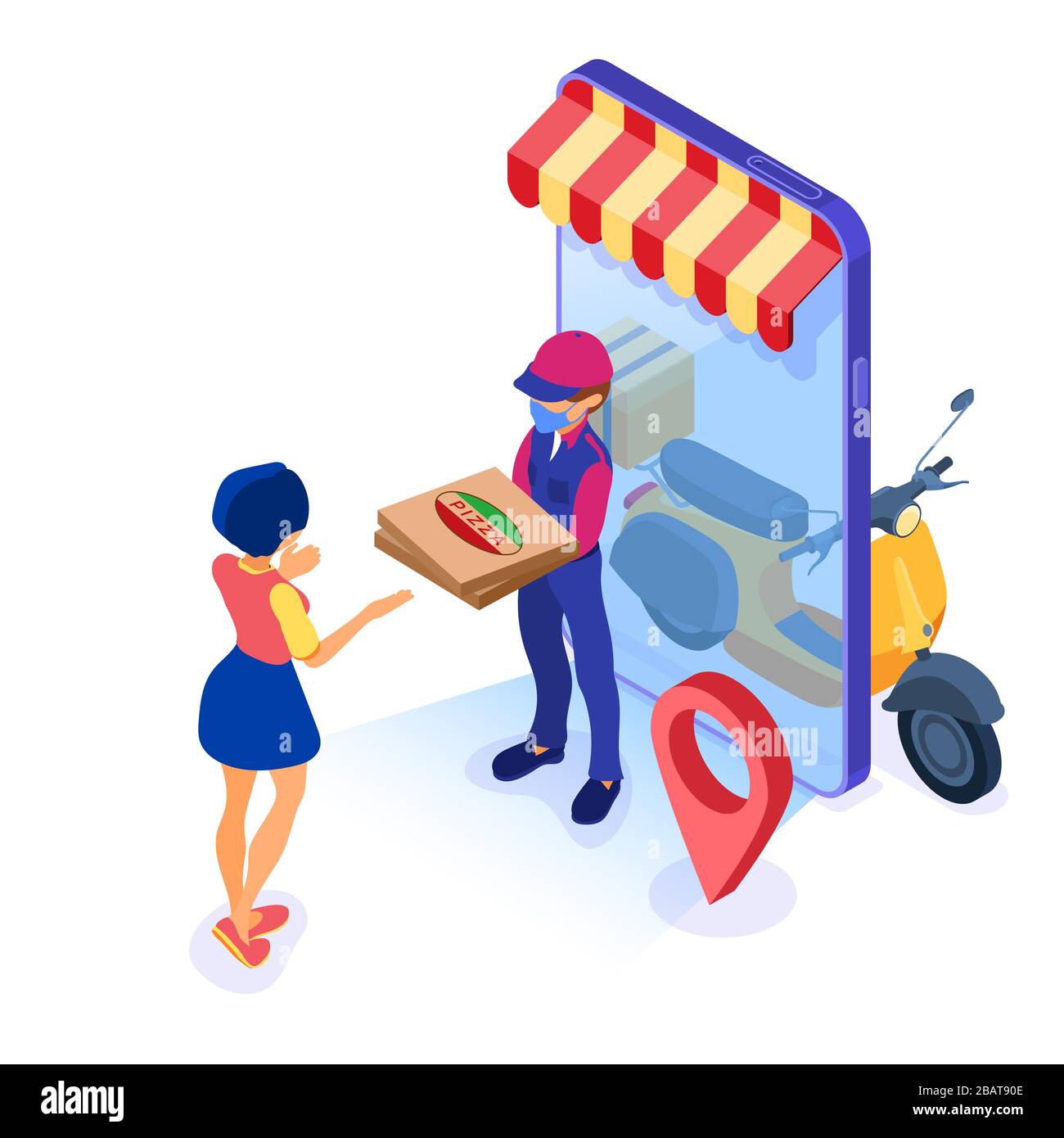 online food order package delivery service Stock Vector Image & Art - Alamy