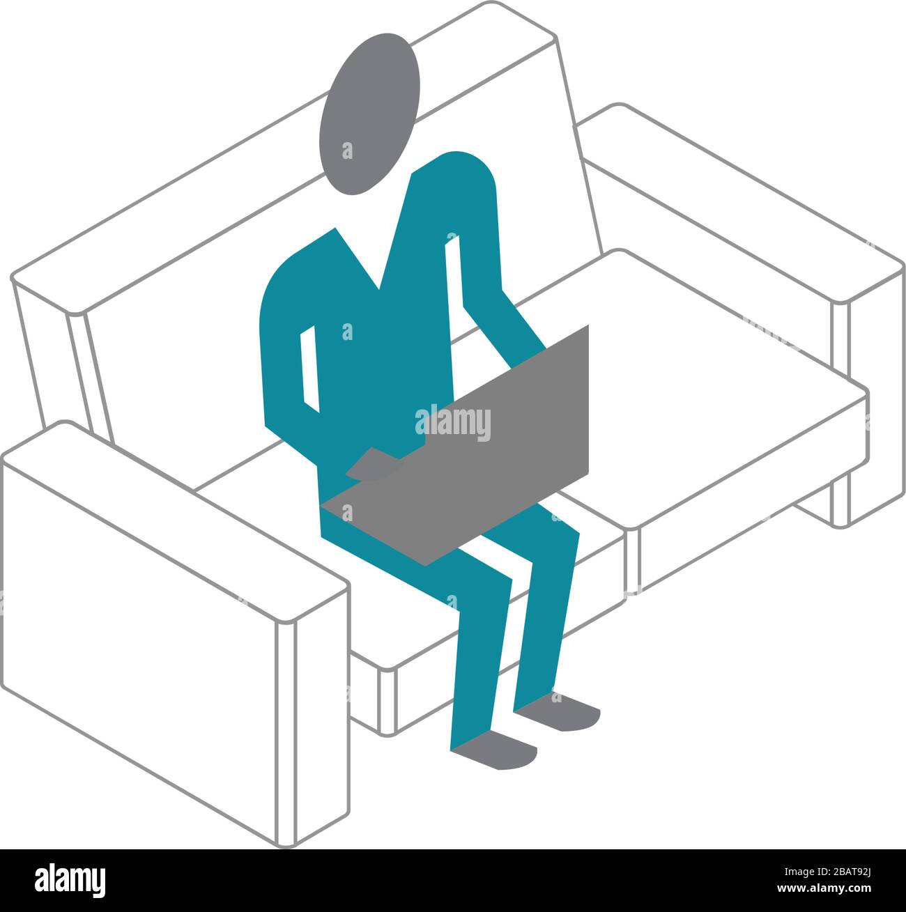 Handsome businessman sitting in office Stock Vector Images - Alamy