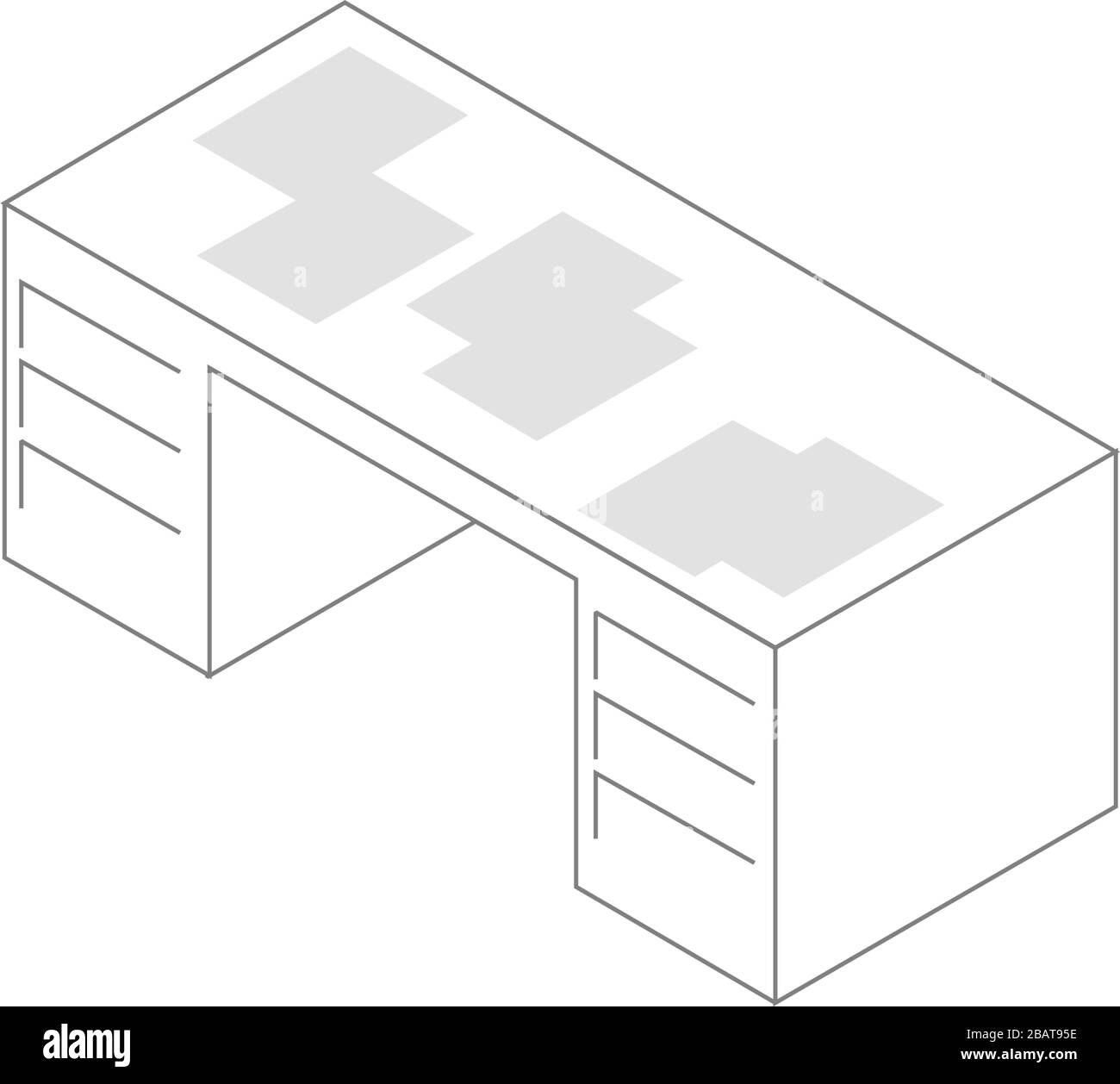 Work table businessman papers Stock Vector Images - Alamy