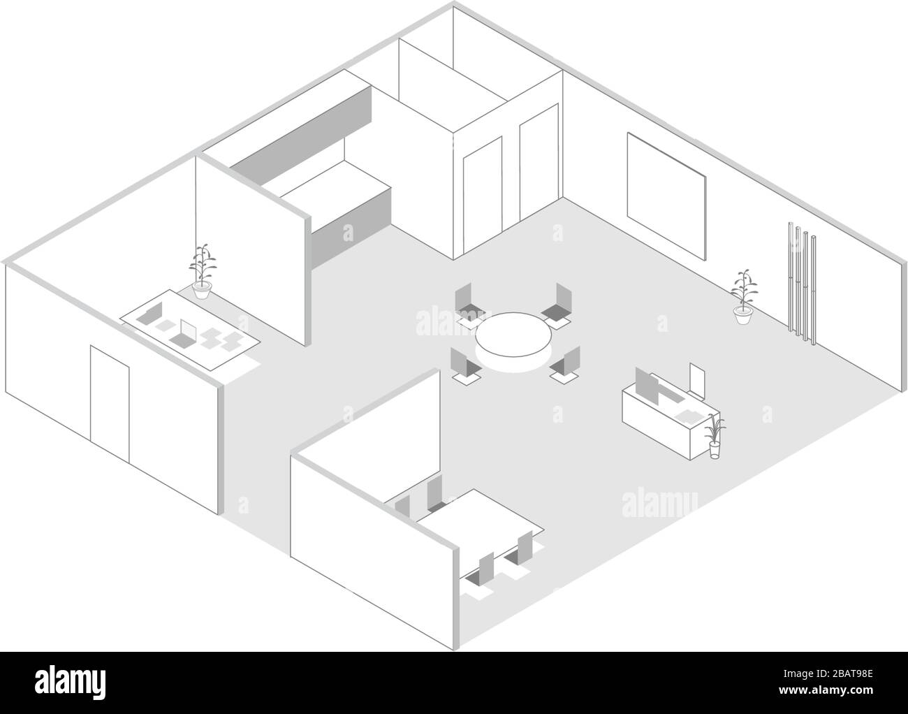 House floor plan line drawing Stock Vector Images - Alamy