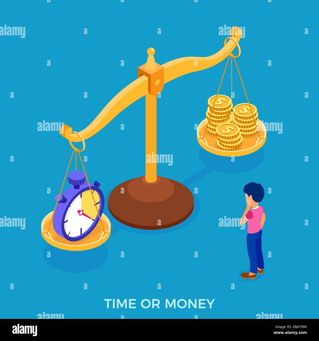 Time money scale balance Stock Vector Images - Alamy
