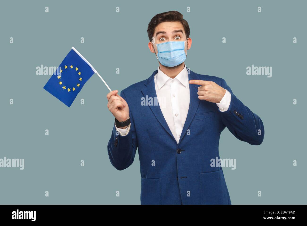 Eu flag mask hi-res stock photography and images - Alamy