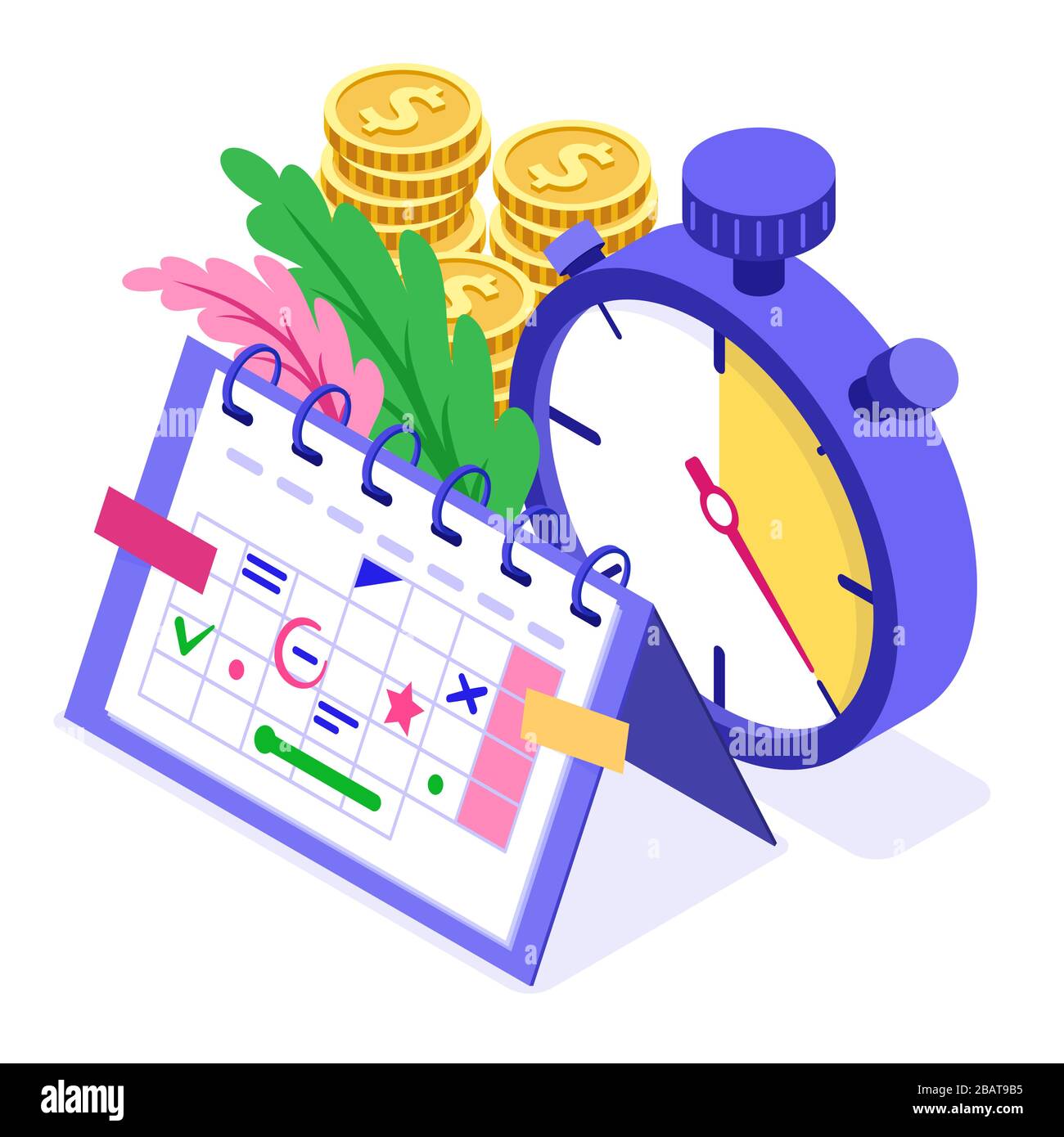 Planning time money icon plan hi-res stock photography and images - Alamy