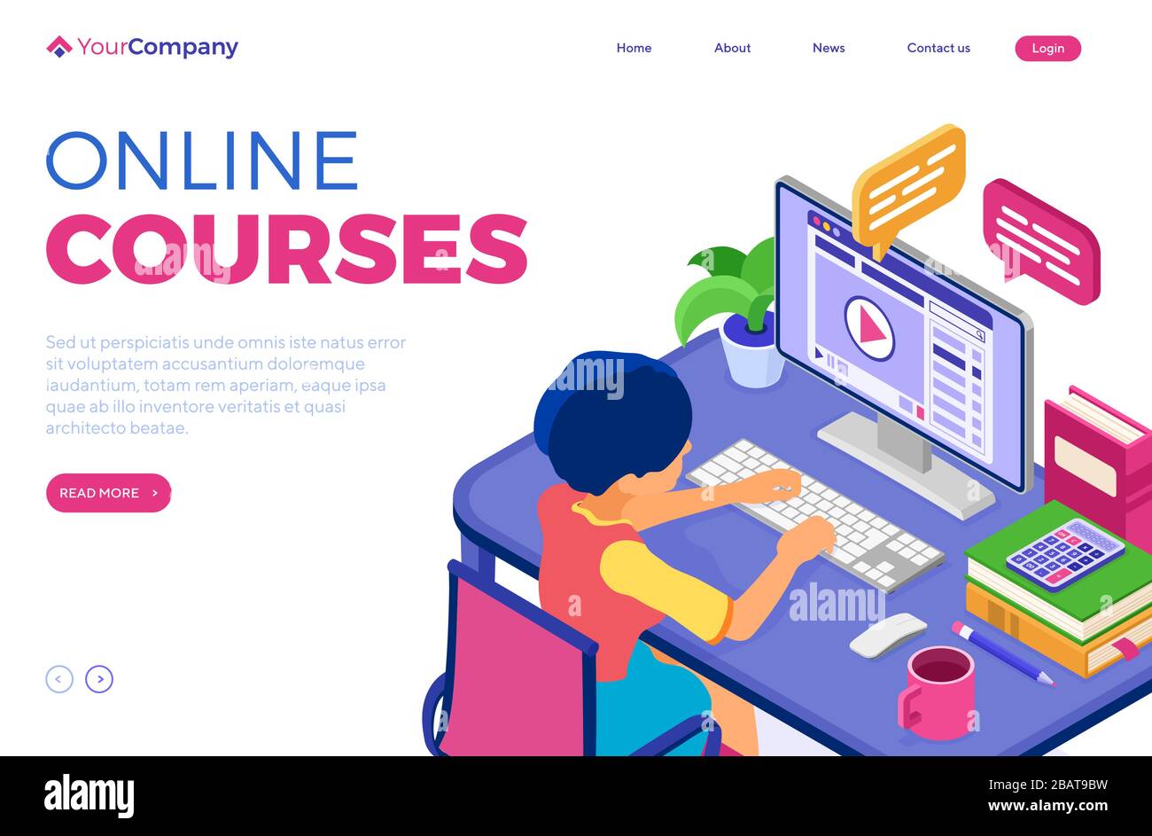 Online distance education from home Stock Vector Image & Art - Alamy