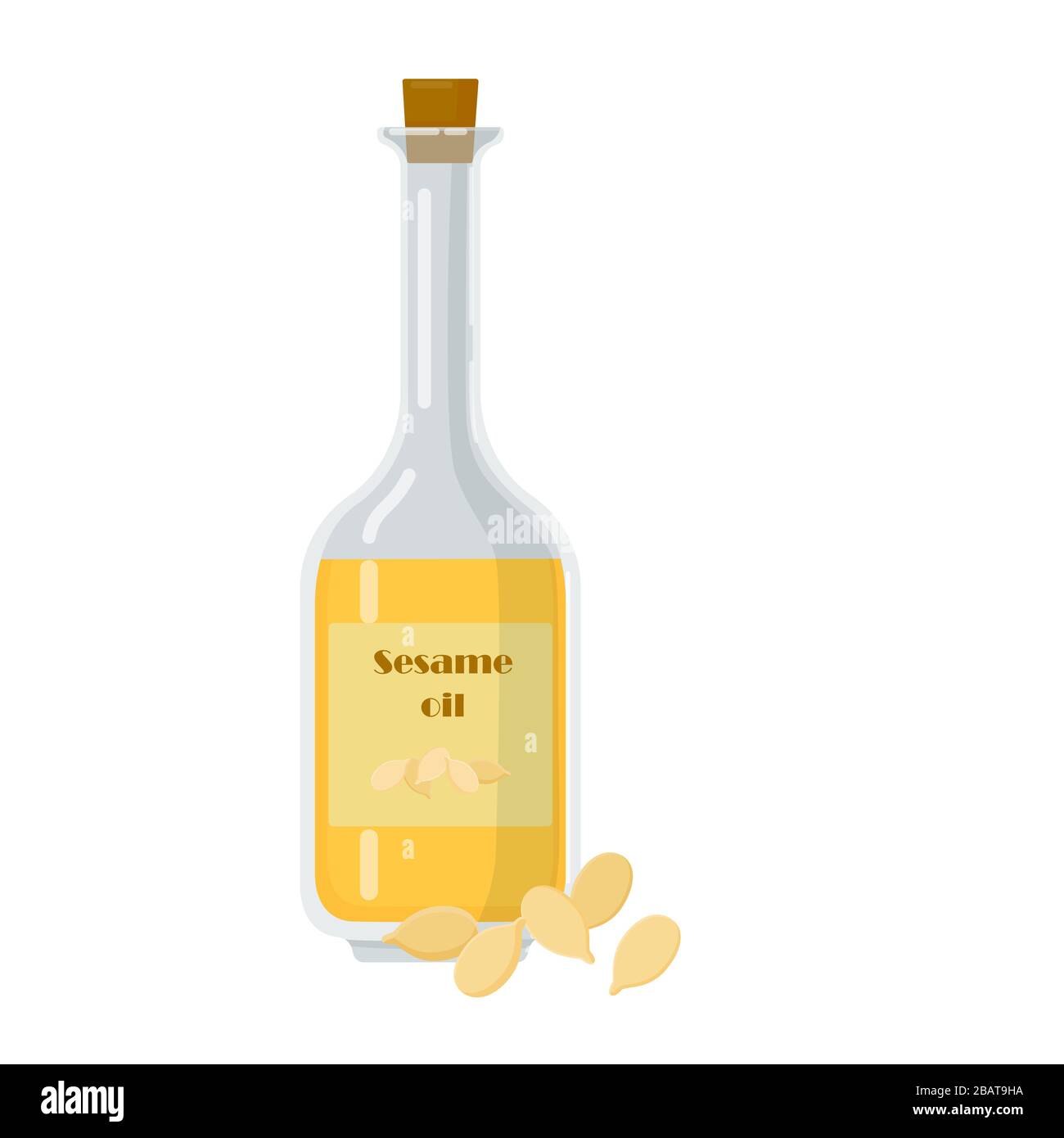 Sesame oil isolated Stock Vector Images - Alamy