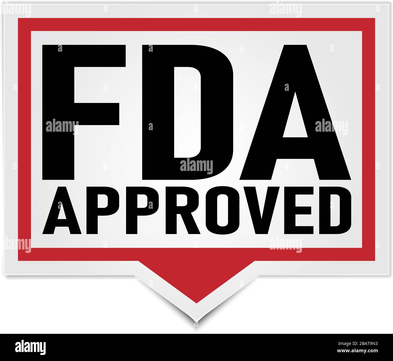 fda approved red square price tag vector illustration Stock Vector ...