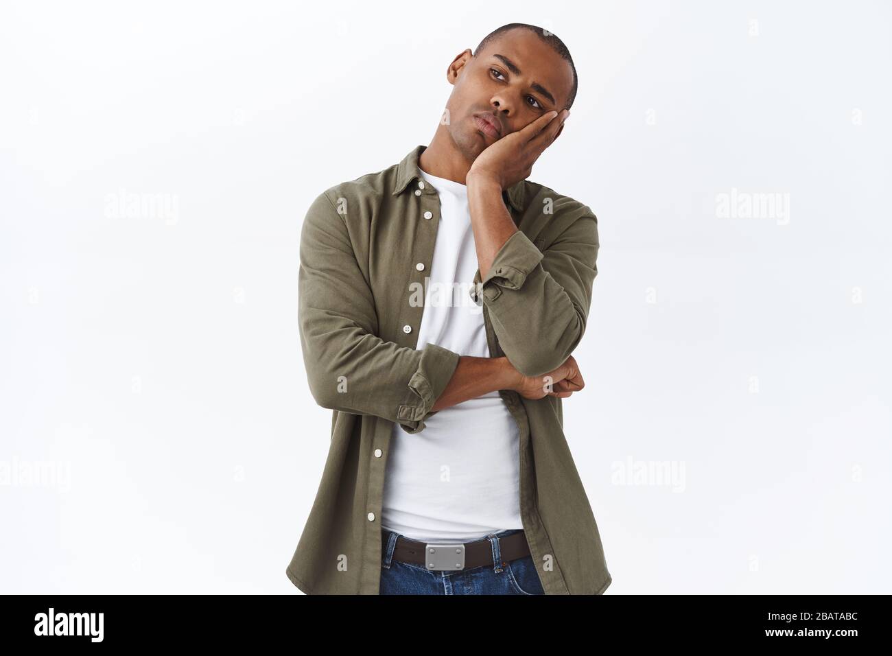 Bored african american man hi-res stock photography and images - Alamy