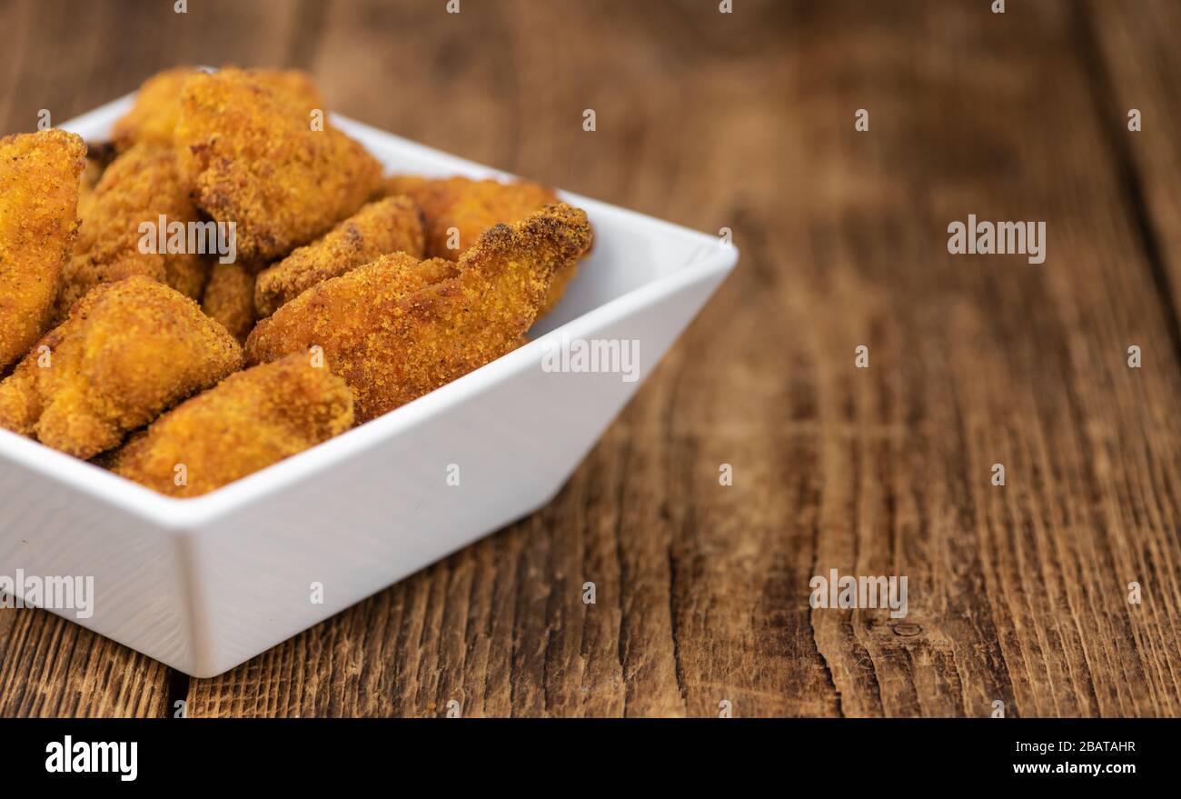 Chicken Nuggets as detailed close-up shot (selective focus Stock Photo ...