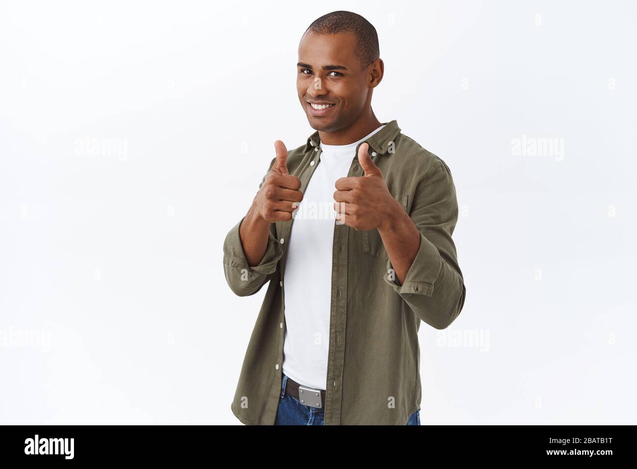 Grab your chance, its you. Portrait of lucky confident and happy young ...