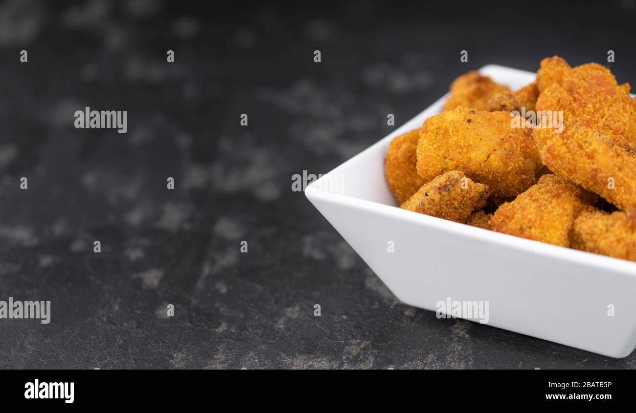 Chicken Nuggets as detailed close-up shot (selective focus Stock Photo ...