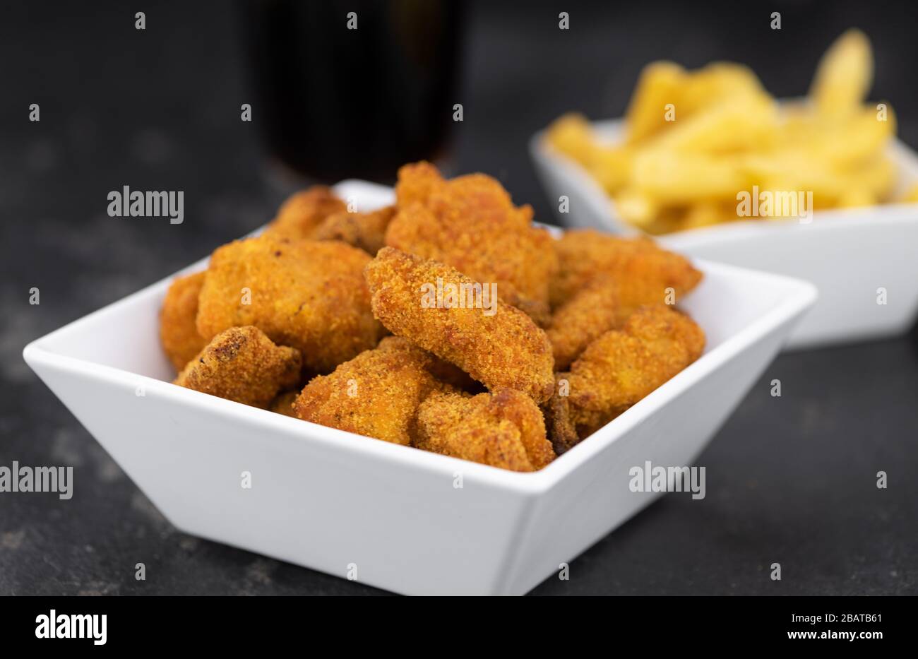 Crispy chicken nuggets hi-res stock photography and images - Alamy