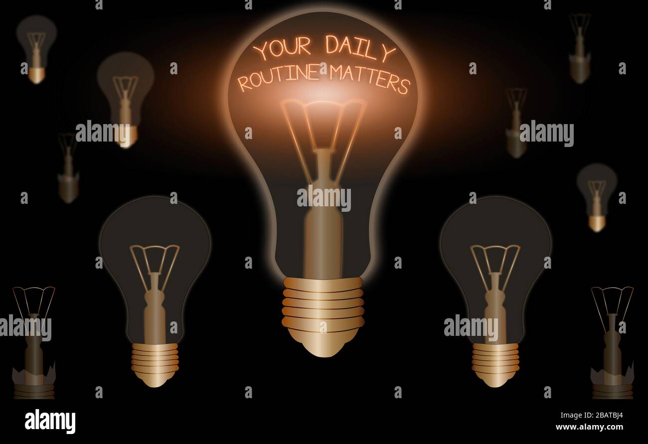 Handwriting text Your Daily Routine Matters. Conceptual photo practice ...