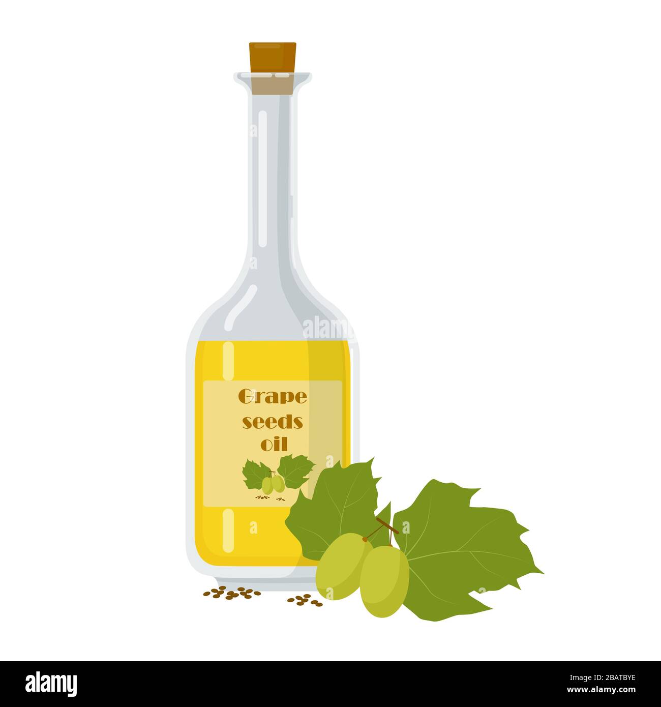 Grape seed oil beauty Stock Vector Images - Alamy