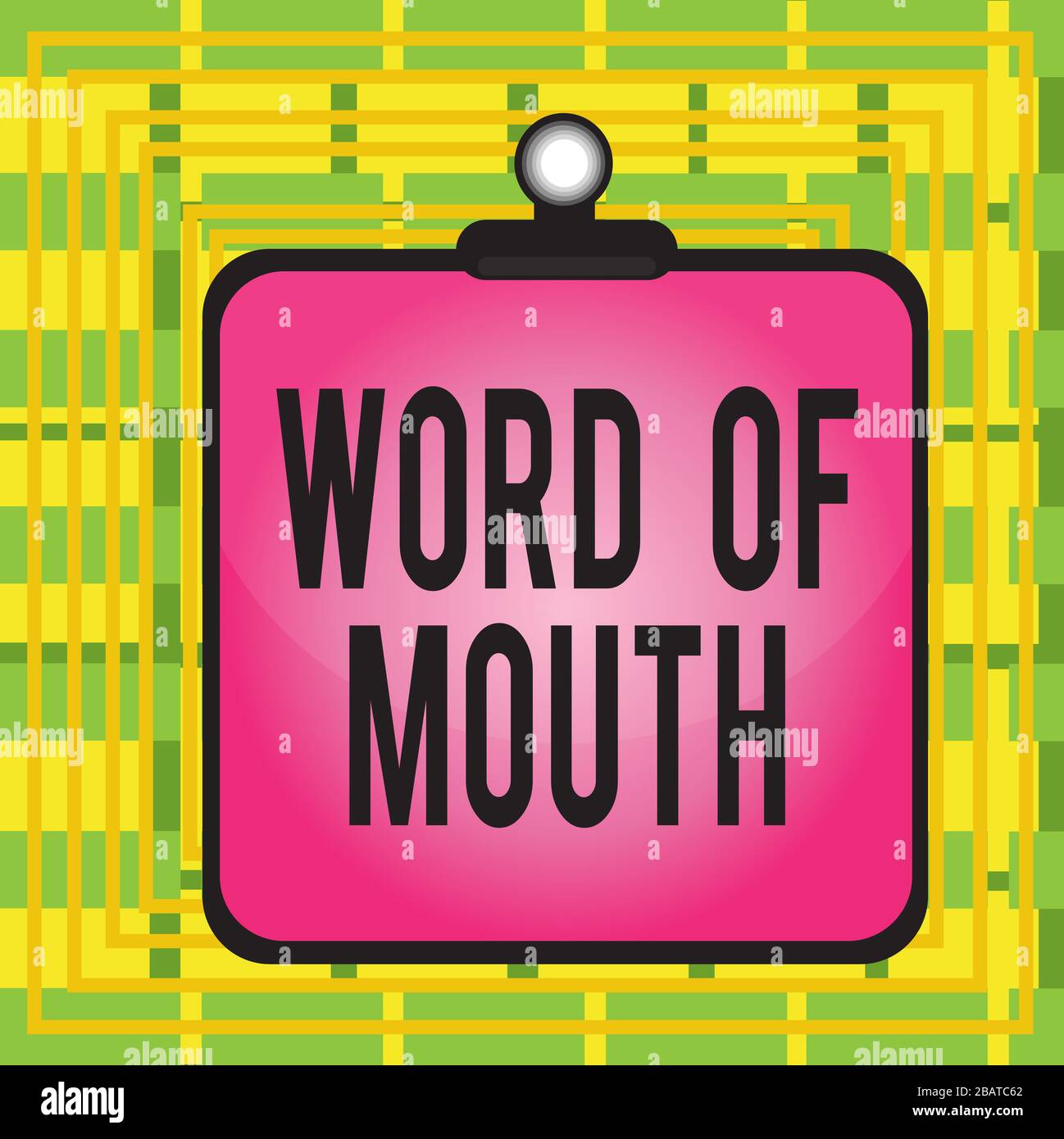 Text sign showing Word Of Mouth. Business photo showcasing information ...