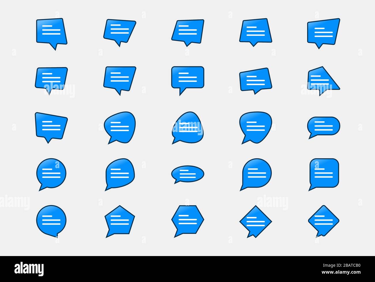 Set of Chat bubble icon, Typing icon, comment sign symbol Stock Vector ...