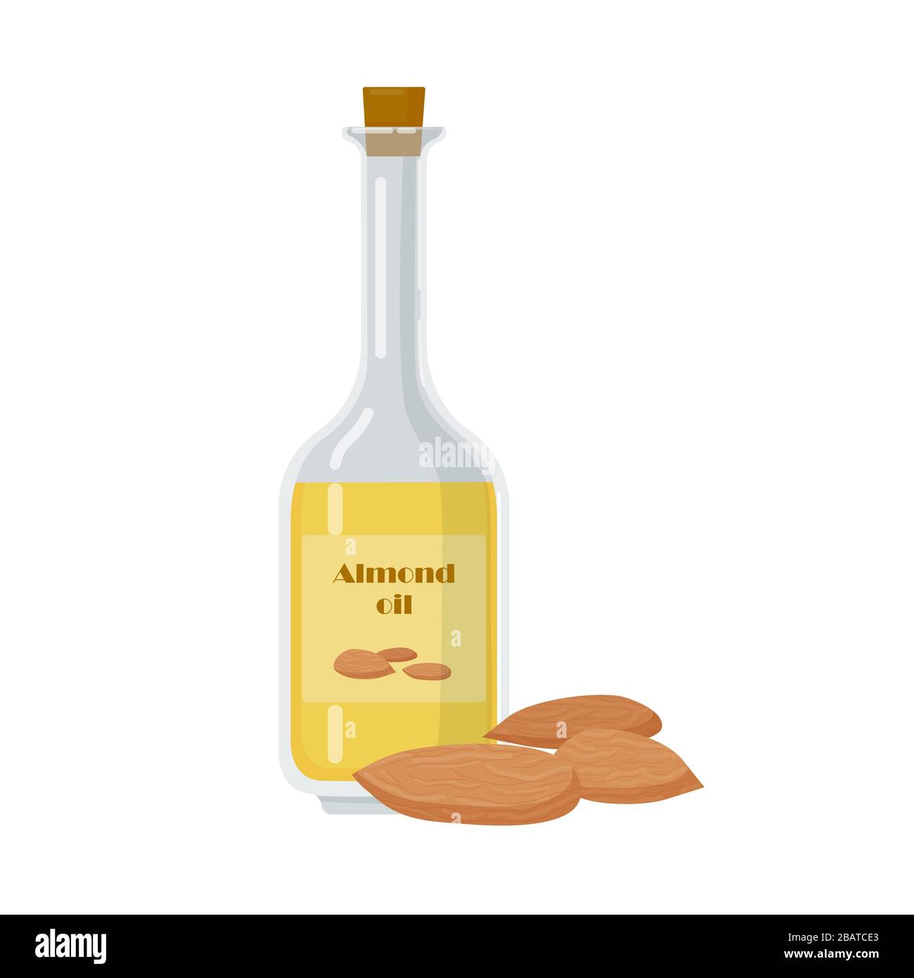 Almond oil bottle Stock Vector Images - Alamy
