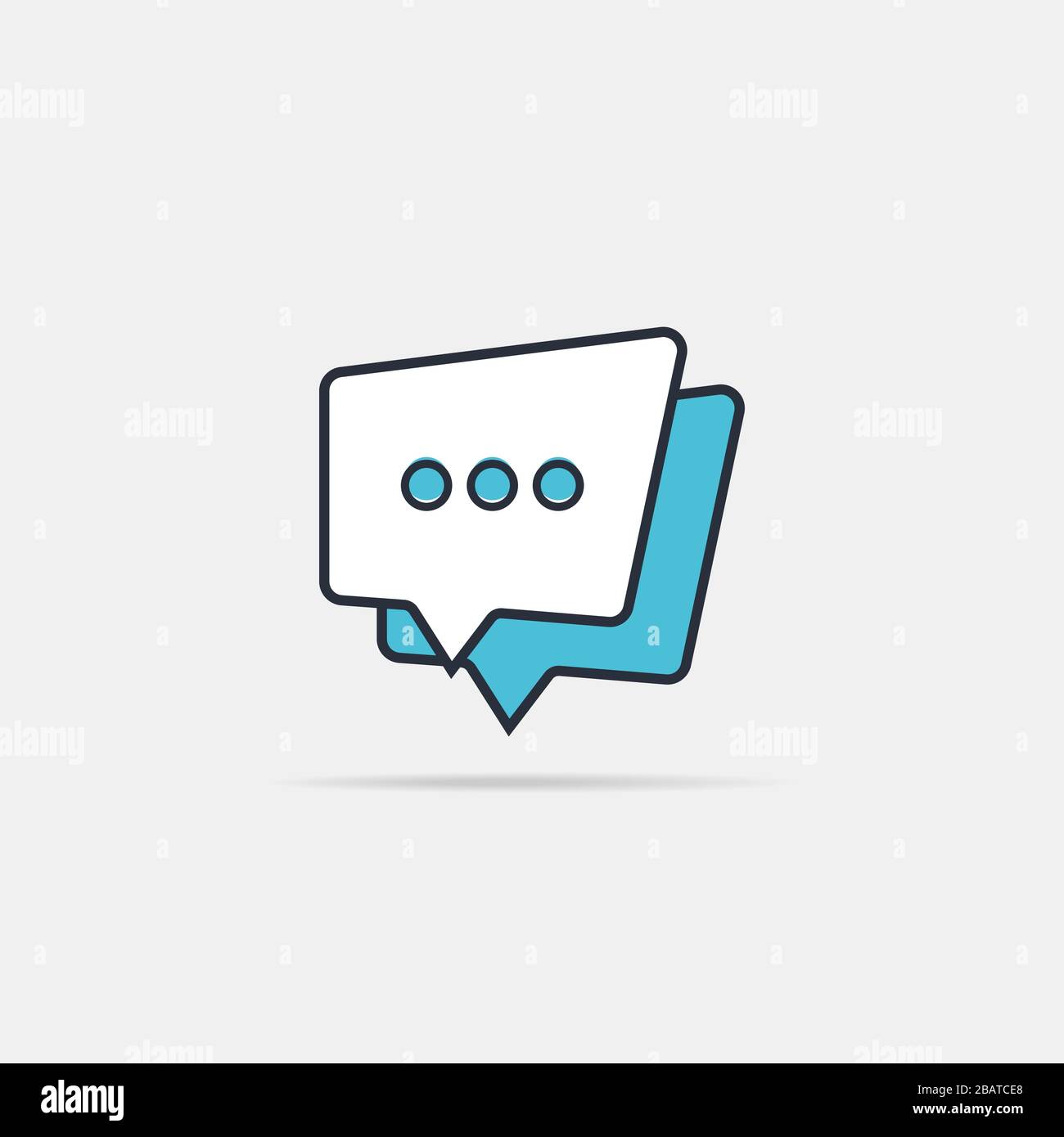 Typing in a chat bubble icon, comment sign symbol Stock Vector Image ...