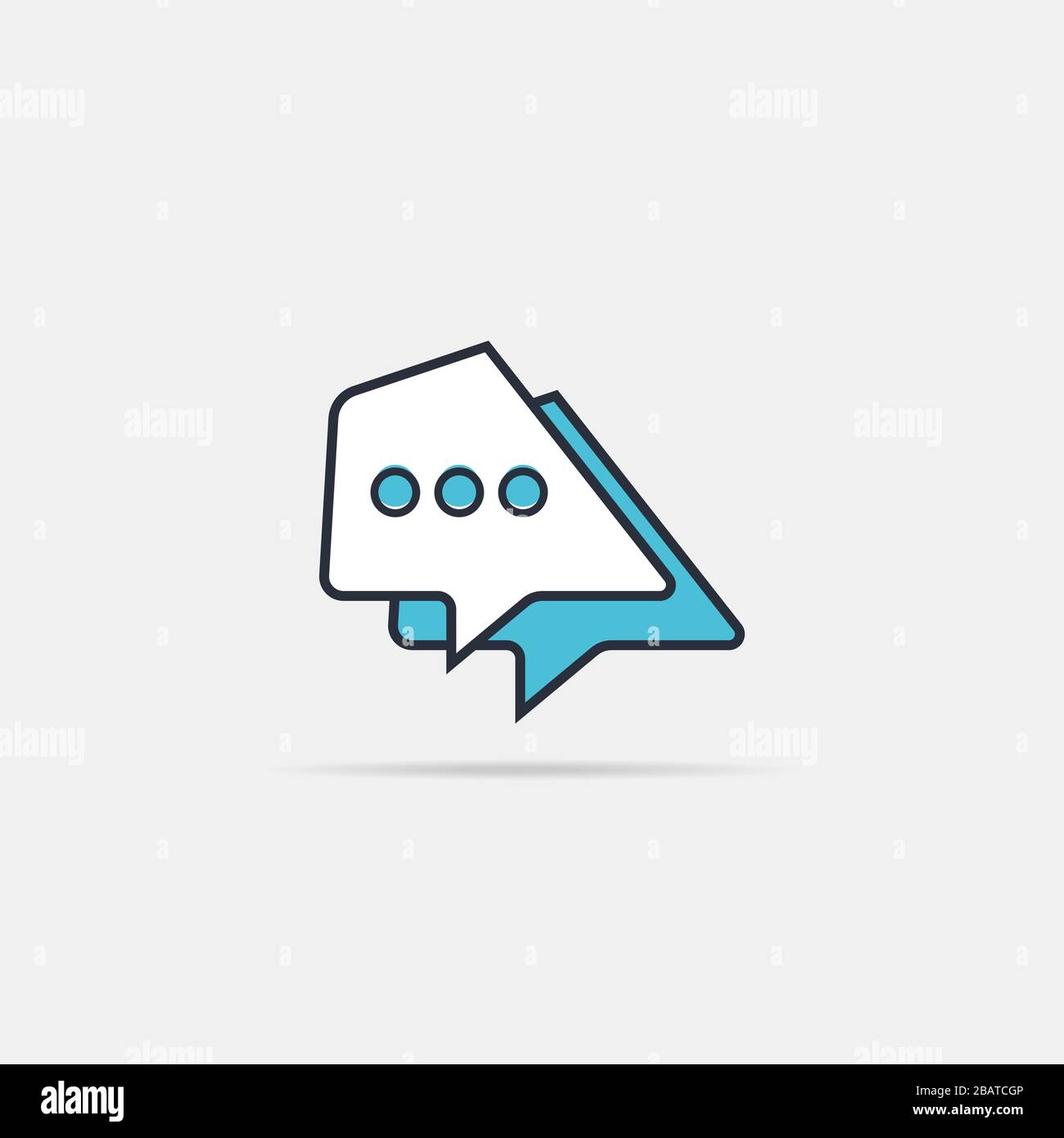 Typing in a chat bubble icon, comment sign symbol Stock Vector Image ...