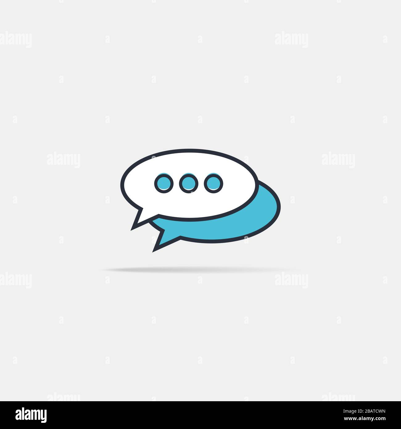 Typing in a chat bubble icon, comment sign symbol Stock Vector Image ...