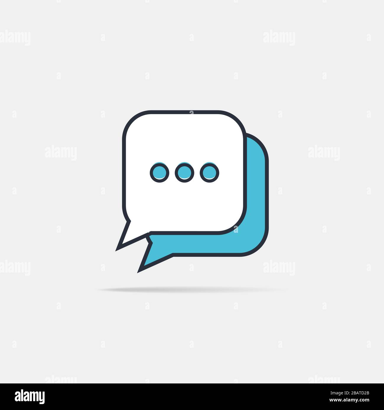 Typing in a chat bubble icon, comment sign symbol Stock Vector Image ...