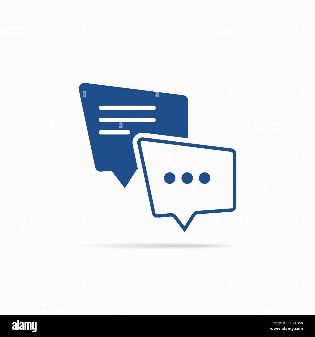 Typing in a chat bubble icon, comment sign symbol Stock Vector Image ...