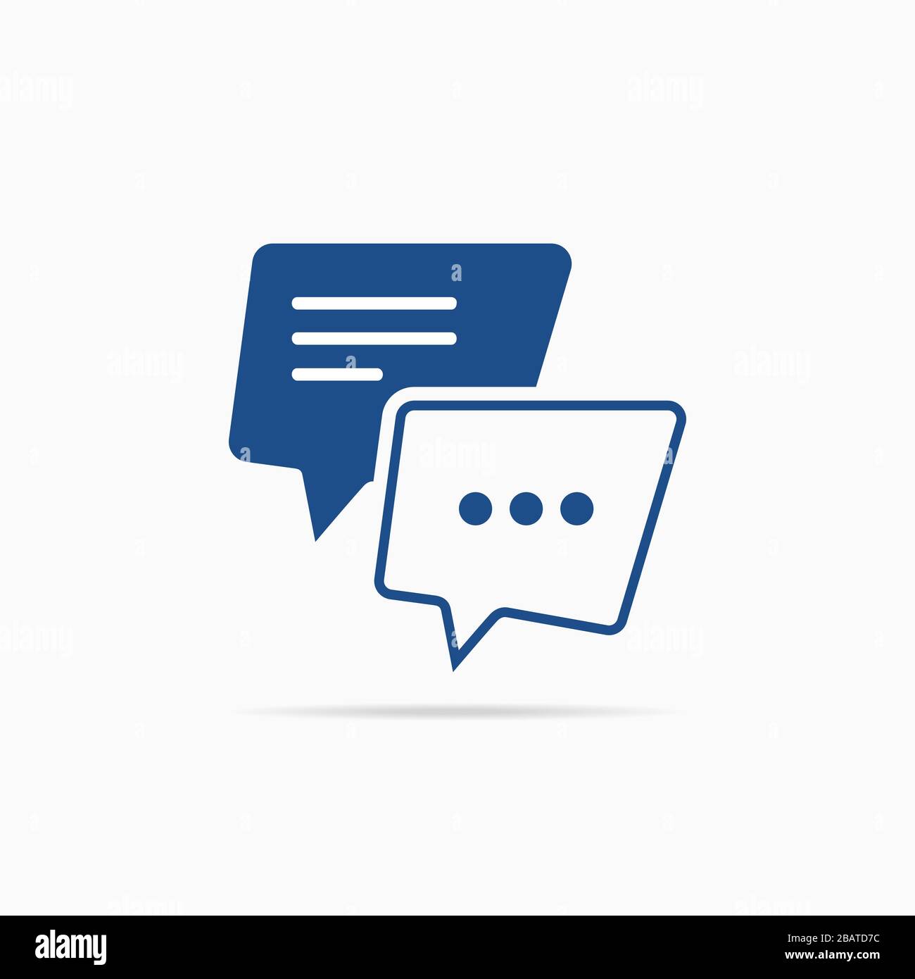Typing in a chat bubble icon, comment sign symbol Stock Vector Image ...