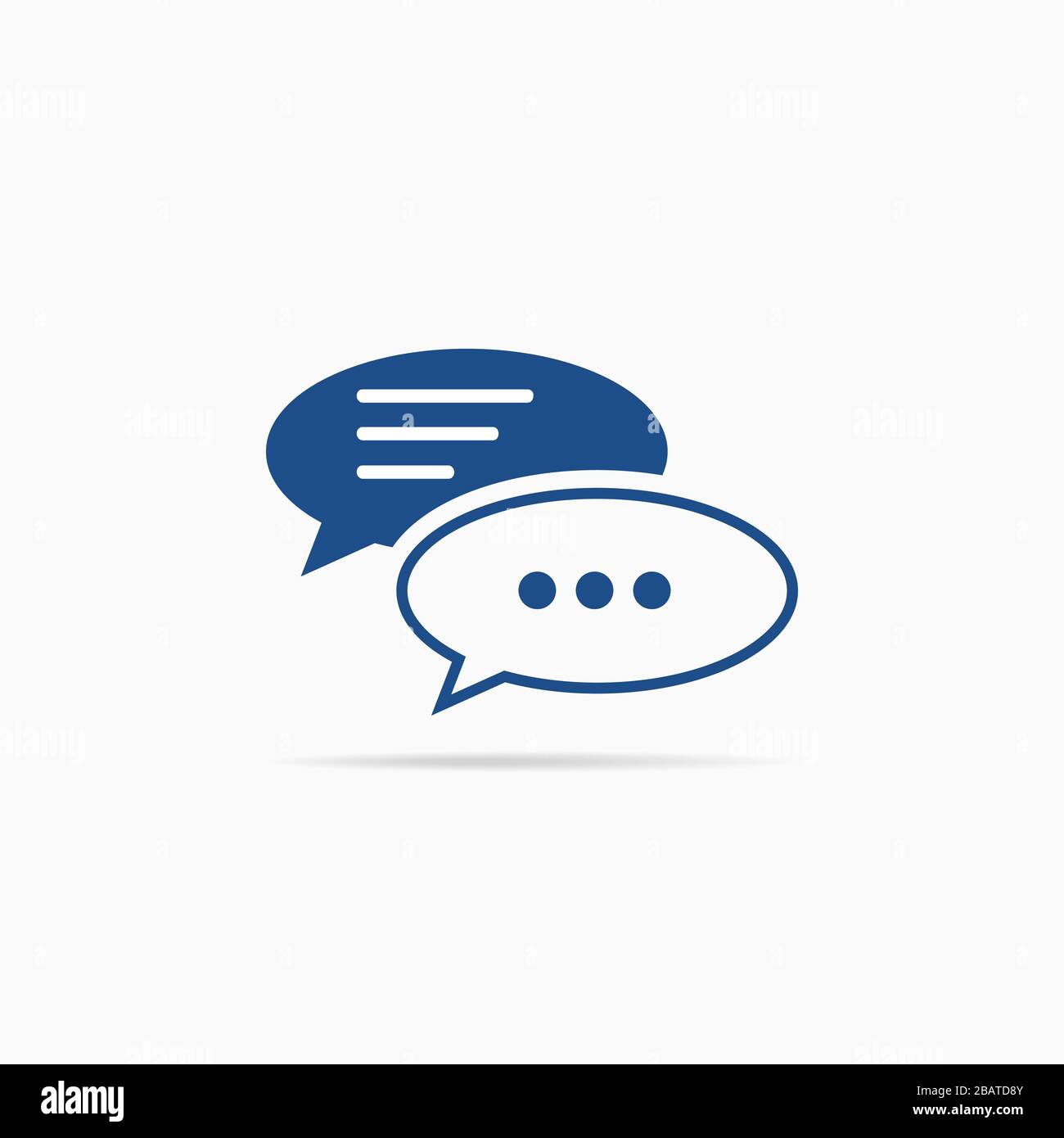 Typing in a chat bubble icon, comment sign symbol Stock Vector Image ...
