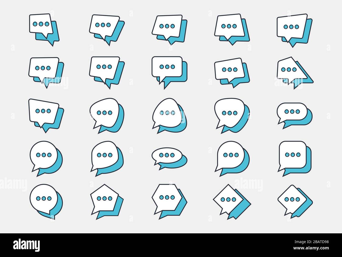 Set of Chat bubble icon, Typing icon, comment sign symbol Stock Vector Image & Art - Alamy