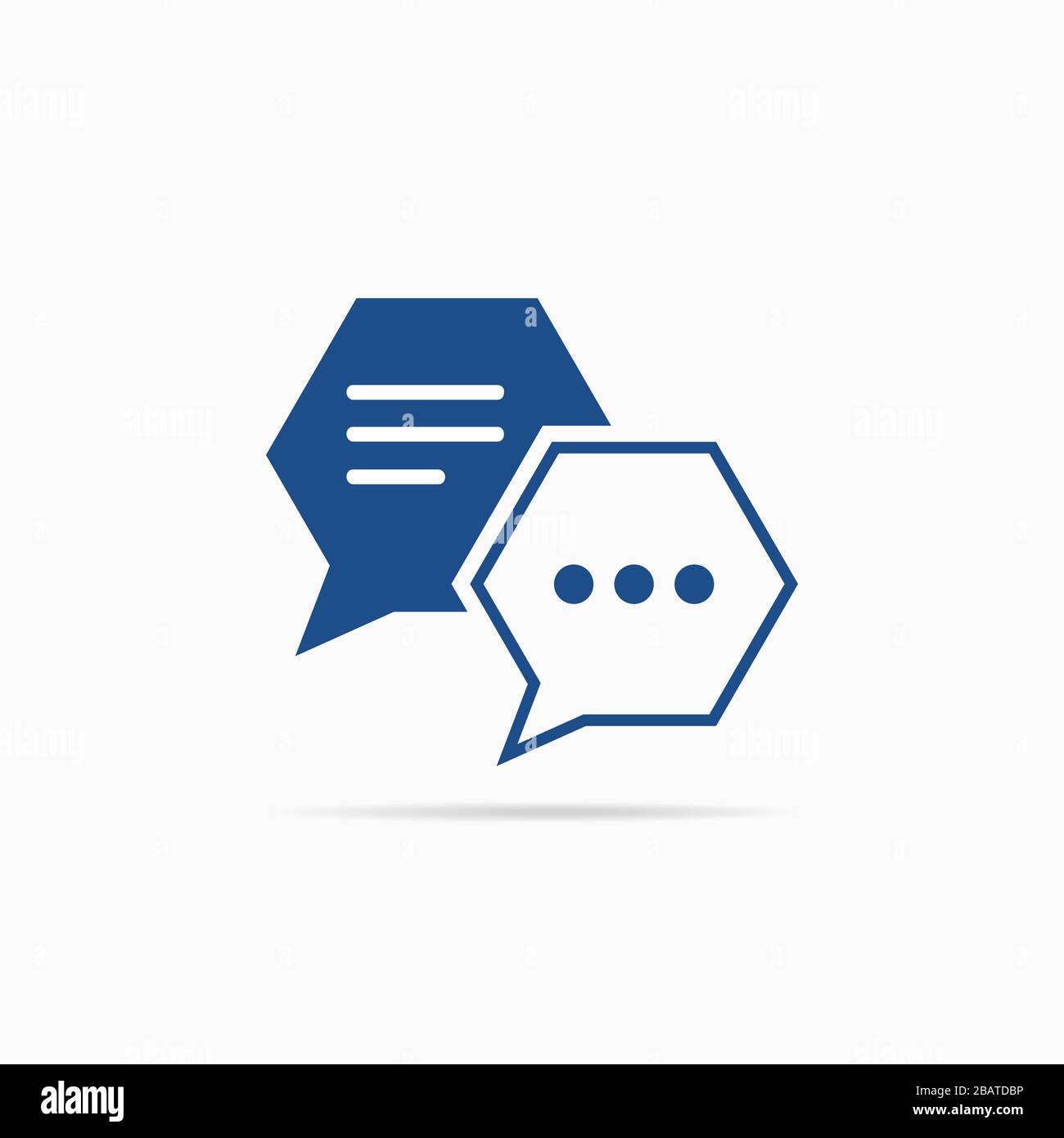Typing in a chat bubble icon, comment sign symbol Stock Vector Image ...